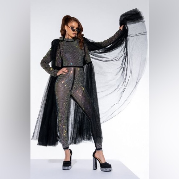 AKIRA | Jackets & Coats | Akira Club Another Club Rhinestone Tulle ...